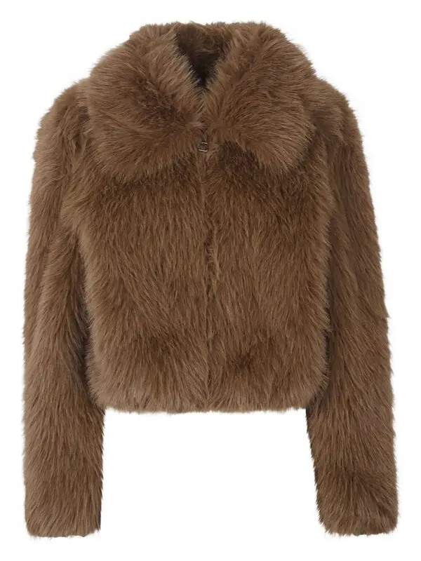 THE FRANKIE SHOP Hope Faux Fur Jacket - Beige