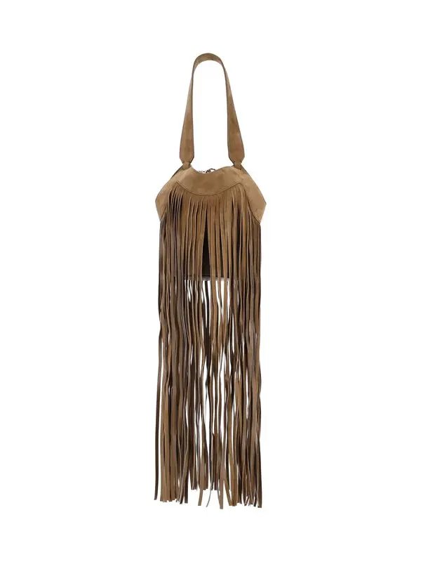 Khaite Fringe Suede Shoulder Bag