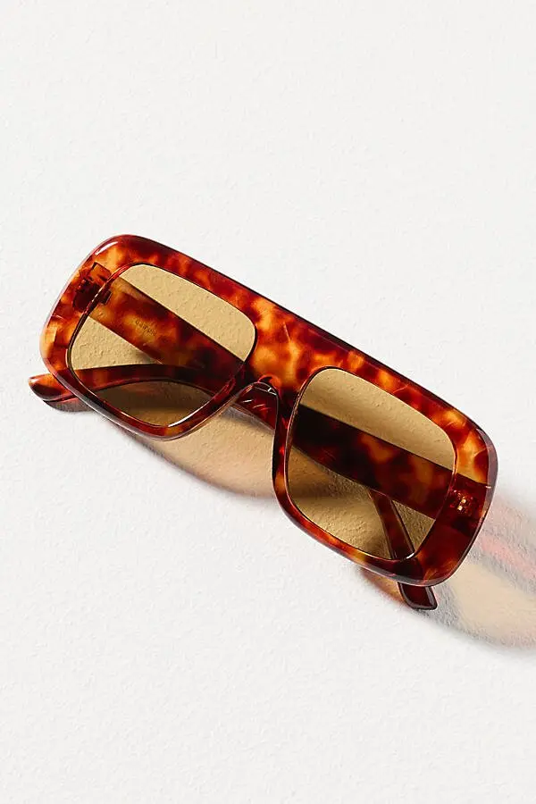 Anthropologie Chunky Flat-top Aviator Sunglasses