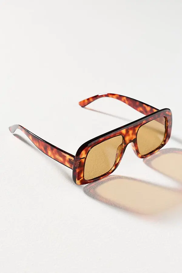Anthropologie Chunky Flat-top Aviator Sunglasses
