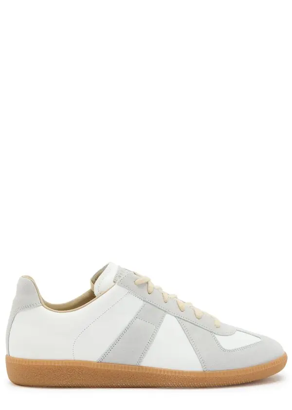 MAISON MARGIELA Replica Panelled Leather Sneakers - White