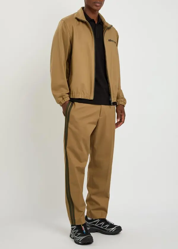 Moncler Logo-appliquéd Cotton-blend Chinos - Beige