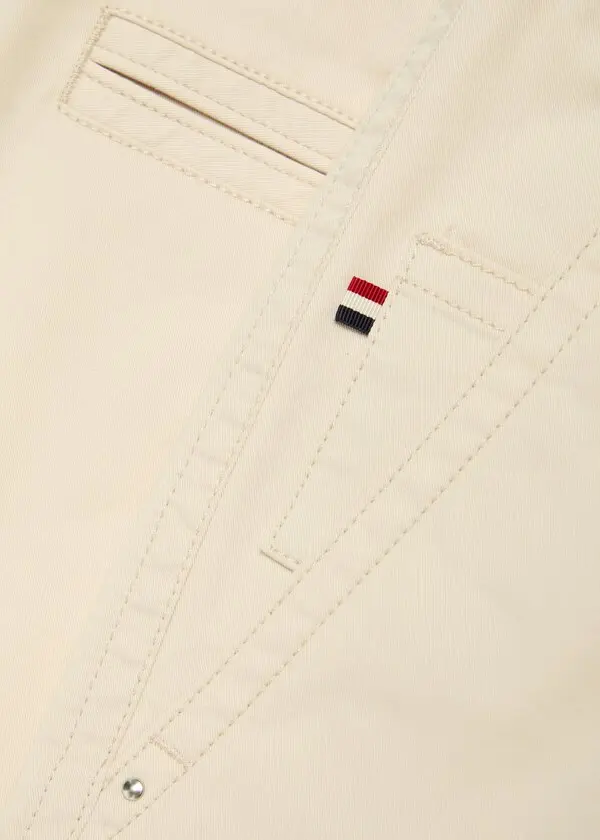 Moncler Straight-leg Stretch-cotton Trousers - Cream