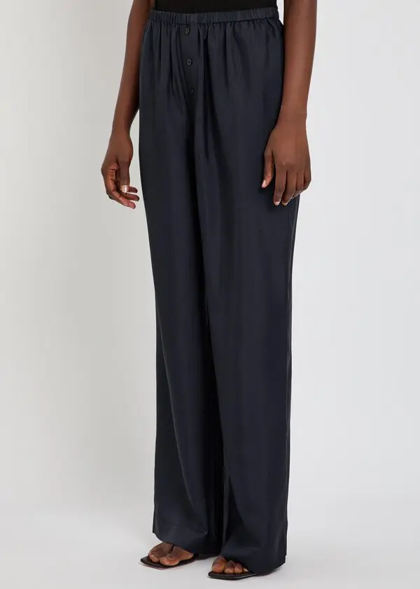 RÓHE Relaxed Straight-leg Silk Trousers