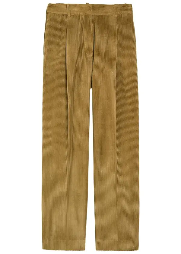 RÓHE Wide-leg Corduroy Trousers - Beige