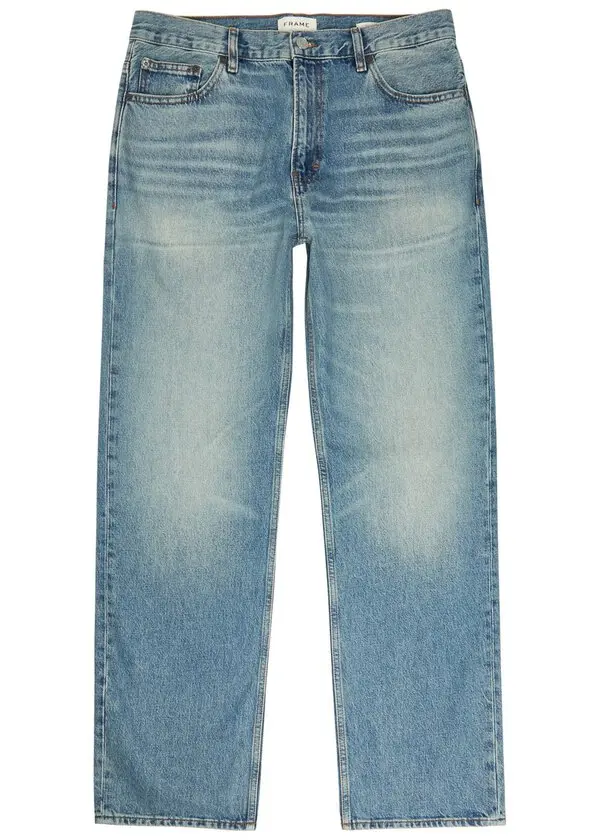 FRAME Relaxed Straight-leg Jeans - Mid Blu
