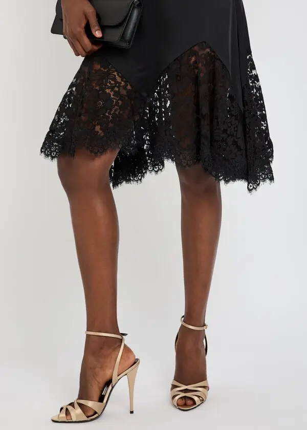 Stella McCartney Lace-trim Satin Mini Dress