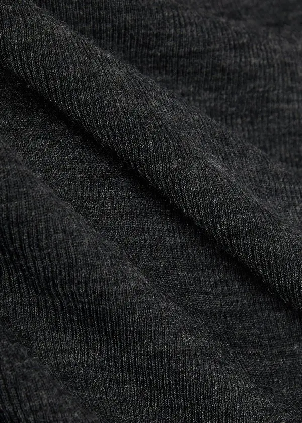 RÓHE Melange Knit Long Sleeve Wool Top