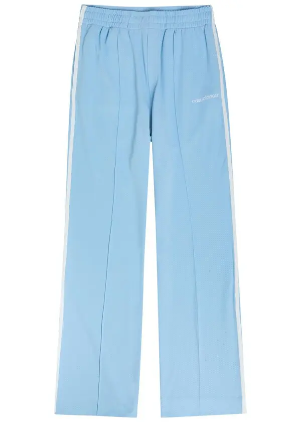 Casablanca Logo-embroidered Piqué Woven Track Pants - Light Blue
