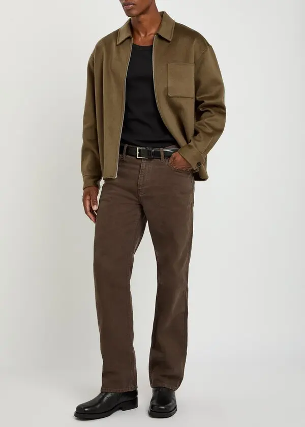 FRAME Wool Zip-up Jacket With Chest Pocket