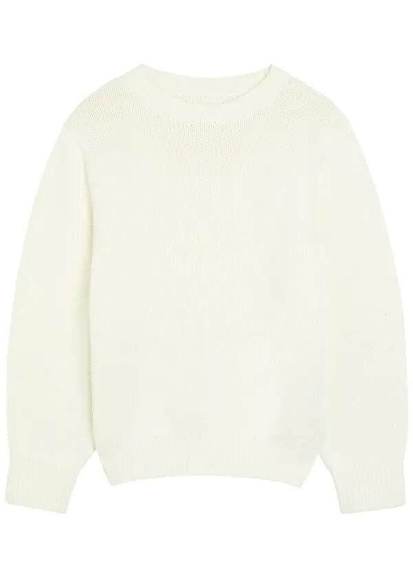 TOTEME Knitted Cotton-blend Jumper - White