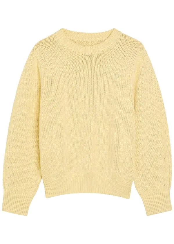 TOTEME Knitted Cotton-blend Jumper - Yellow