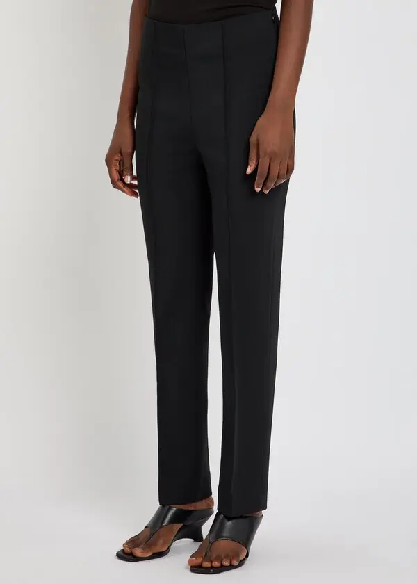 RÓHE Pintuck Cigarette-leg Woven Trousers