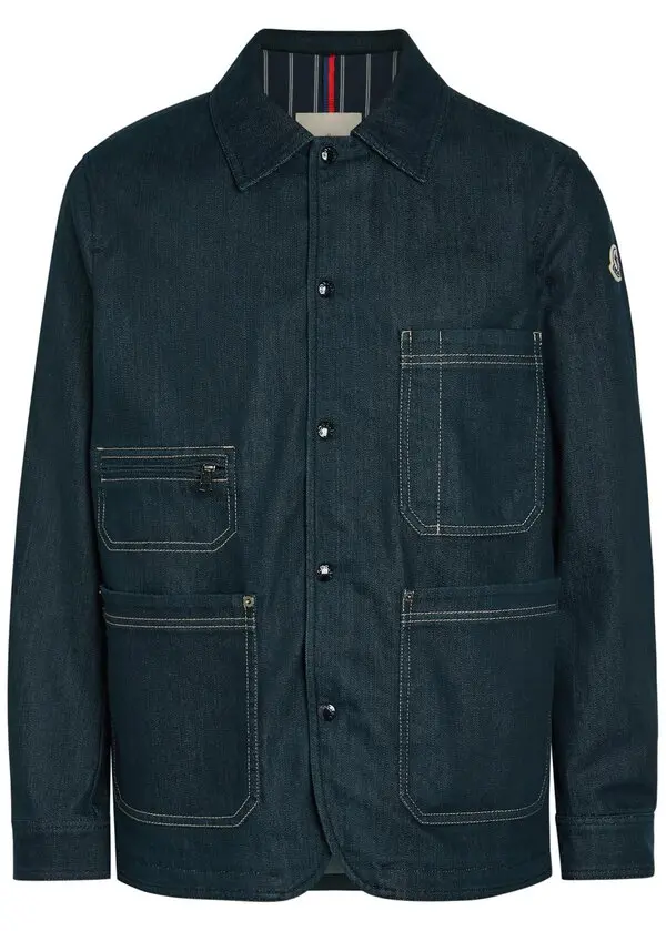 Moncler Haderu Denim Overshirt - Dark Blue