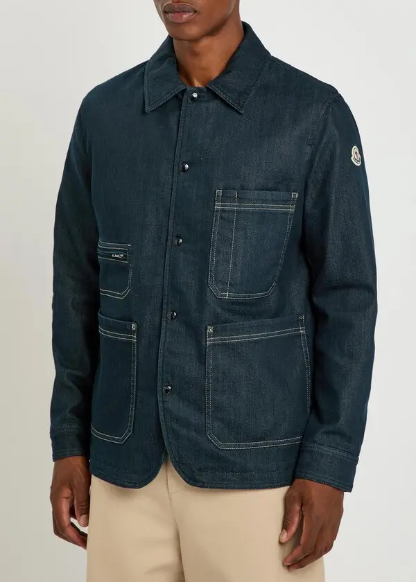 Moncler Haderu Denim Overshirt - Dark Blue