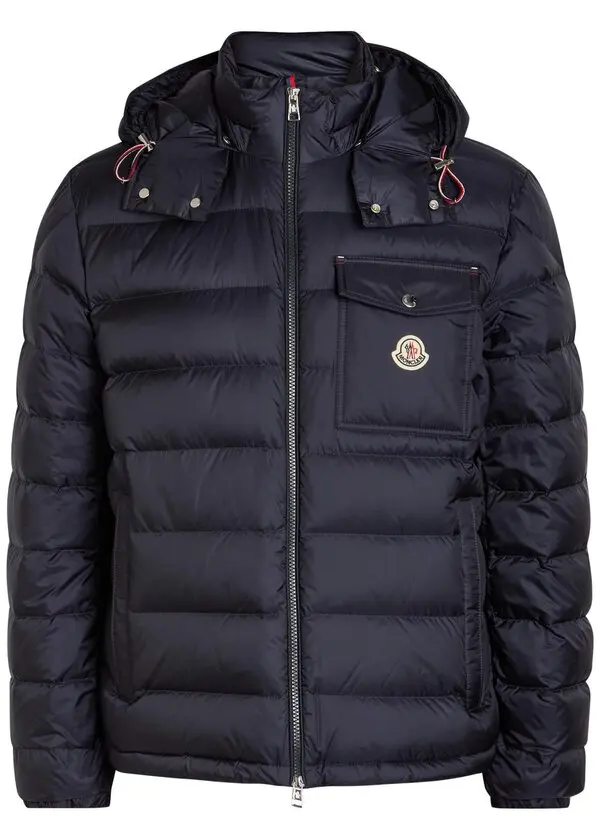 Moncler Verith Hooded Padded Nylon Jacket - Dark Blue