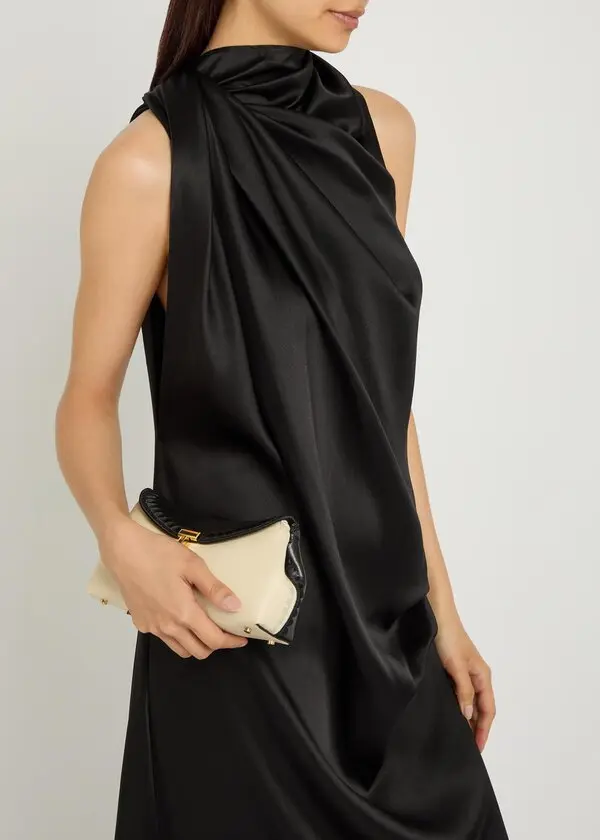 HEIRLOME Kate Draped Silk Midi Dress