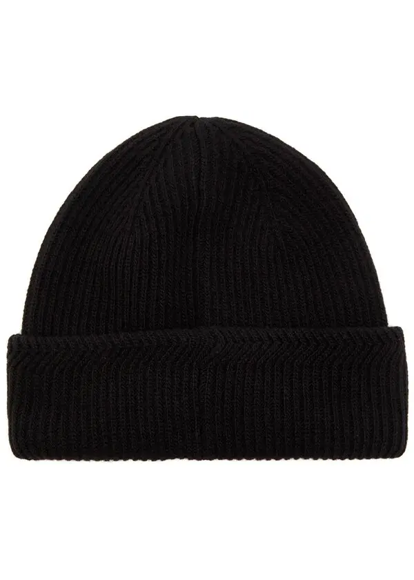 Moncler Ribbed Wool And Cashmere-blend Beanie