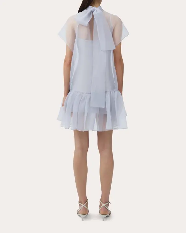 Simkhai Beaux Organza Drop-waist Mini Dress