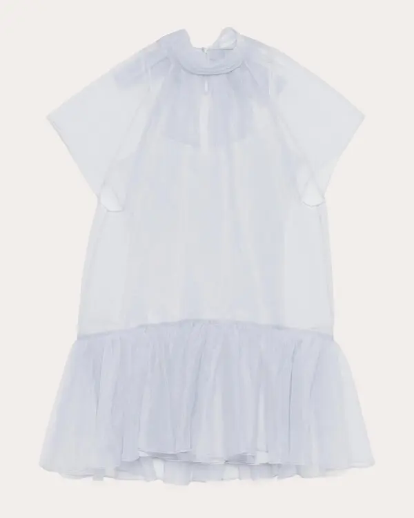 Simkhai Beaux Organza Drop-waist Mini Dress