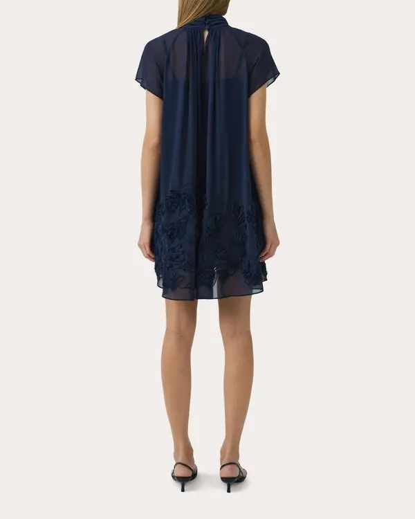 Simkhai Aviel Embroidered Chiffon Mini Dress