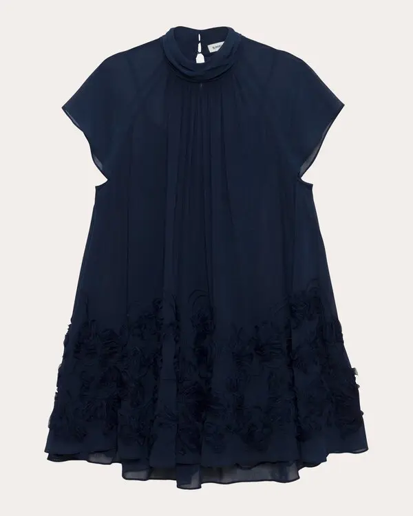 Simkhai Aviel Embroidered Chiffon Mini Dress