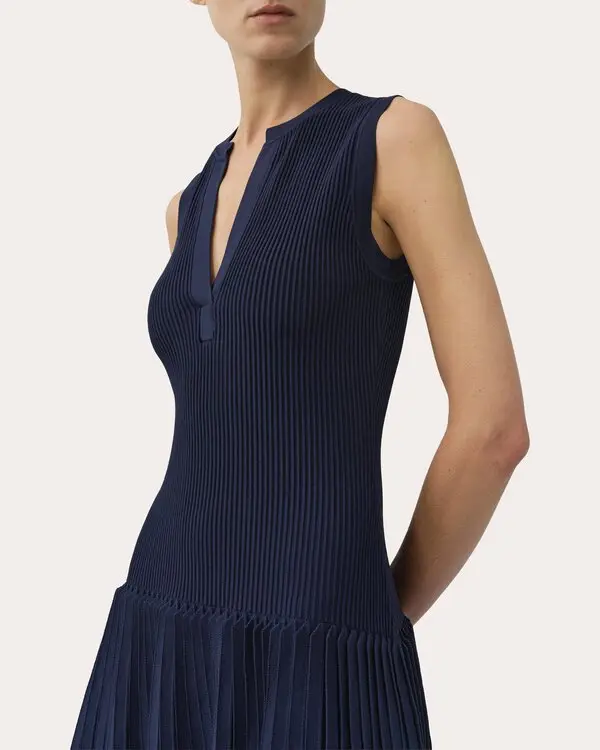 Simkhai Levie Knit Drop-waist Mini Dress