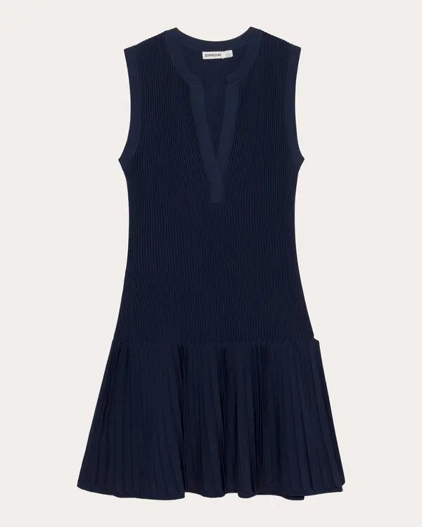 Simkhai Levie Knit Drop-waist Mini Dress