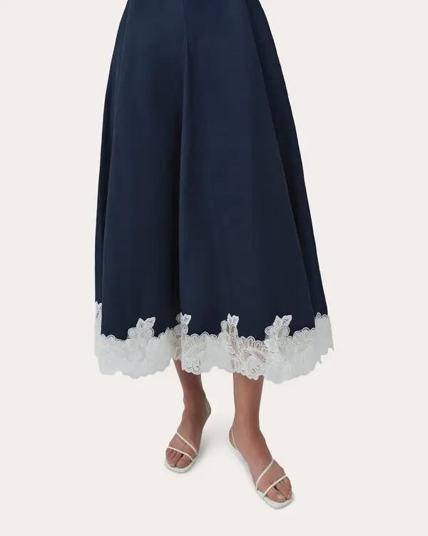 Simkhai Faille Lace Fit & Flare Dress