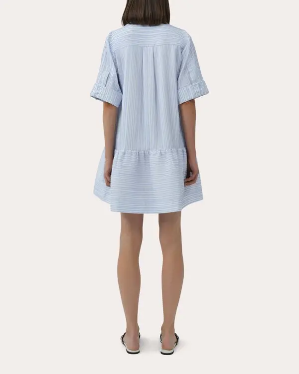 Simkhai Cris Stripe Drop-waist Shirt Dress