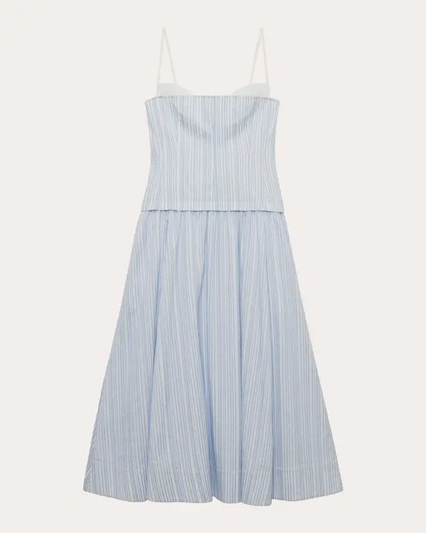 Simkhai Quinlin Stripe Bustier Midi Dress