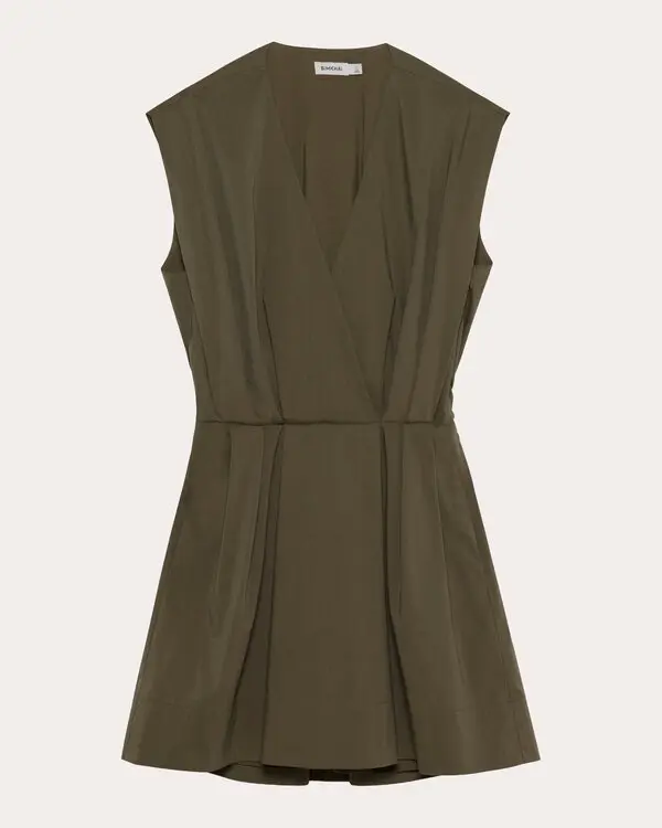 Simkhai Sefi Pleated Poplin Mini Dress