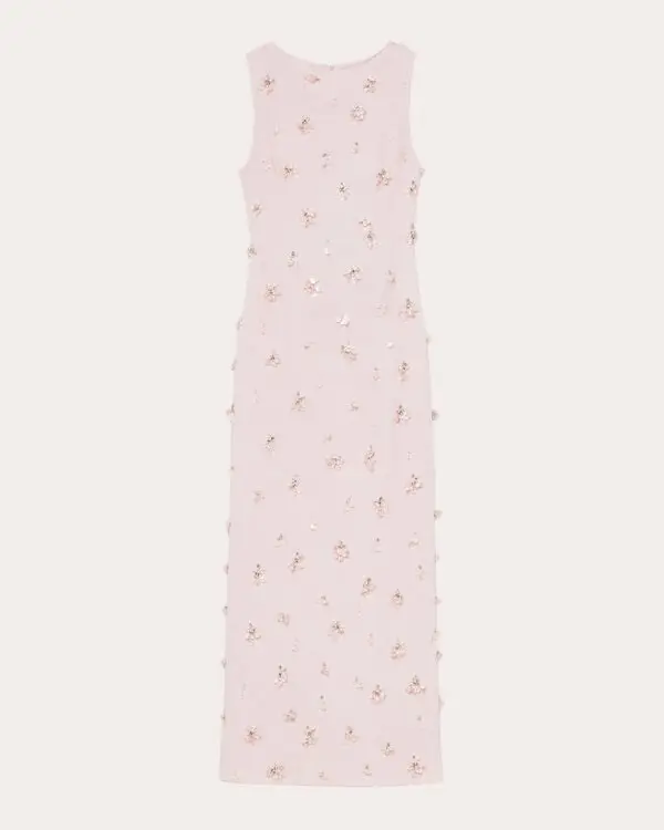 Simkhai Claudia Embellished Crepe Column Midi Dress - Pink
