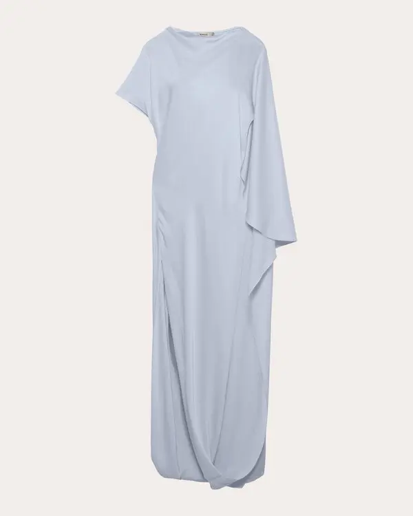 Simkhai Ora Satin Asymmetric Cape Gown