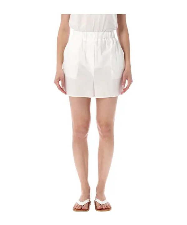 THE FRANKIE SHOP Elastic Waist Shorts - White
