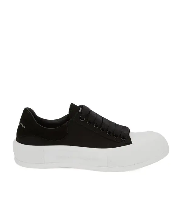 Alexander McQueen Tread Slick Lace-up Sneakers - White
