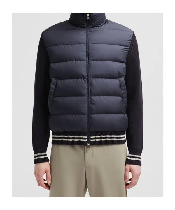 Moncler Logo Patch Padded Cardigan