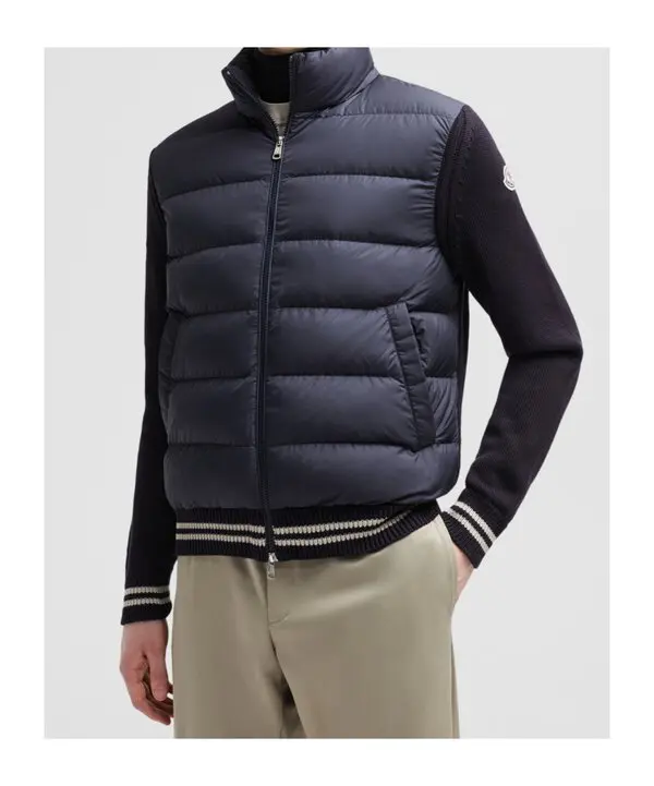 Moncler Logo Patch Padded Cardigan