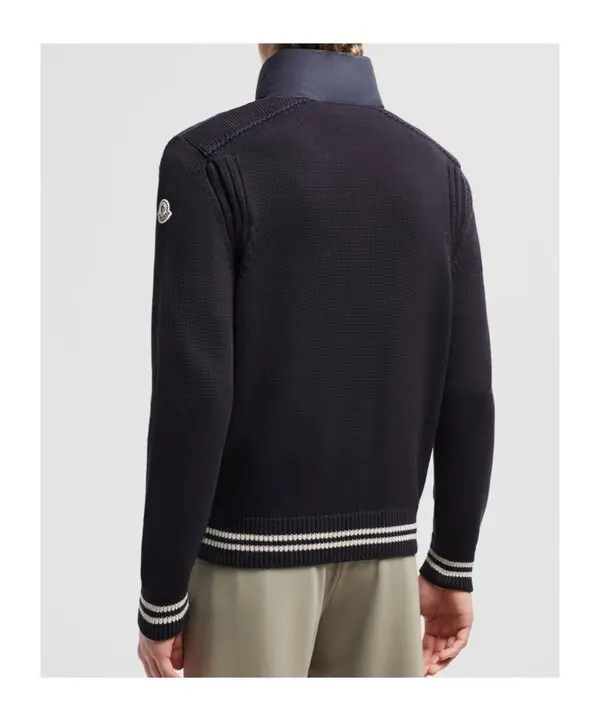 Moncler Logo Patch Padded Cardigan