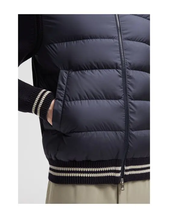 Moncler Logo Patch Padded Cardigan