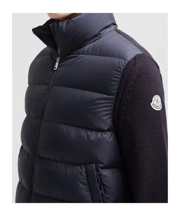 Moncler Logo Patch Padded Cardigan