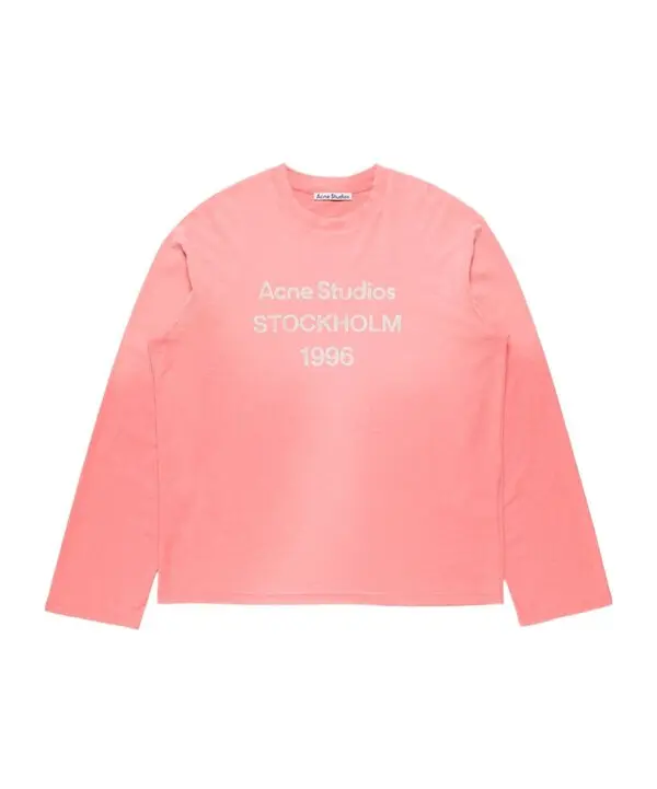 Acne Studios Sprayed 1996 Logo T-shirt - Tango Pink