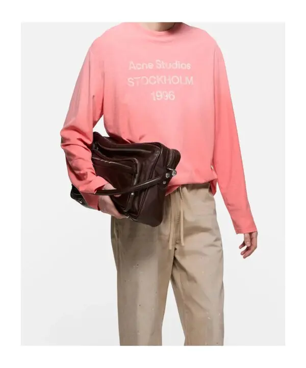 Acne Studios Sprayed 1996 Logo T-shirt - Tango Pink