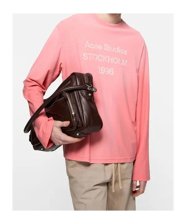 Acne Studios Sprayed 1996 Logo T-shirt - Tango Pink