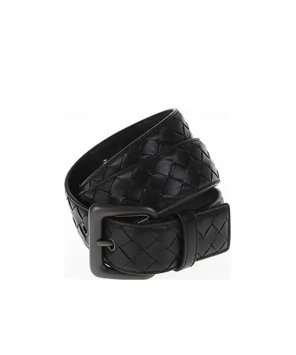 Bottega Veneta Intrecciato Belt - Black
