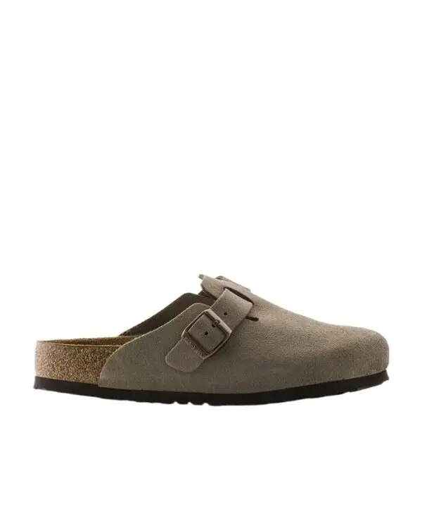 BIRKENSTOCK Boston Soft Footbed Sandals - Grayish Brown
