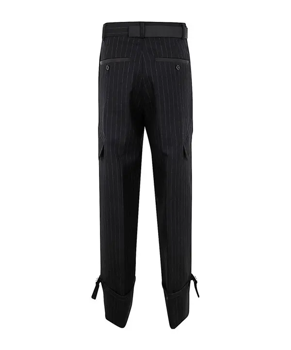 Sacai Striped Belted Trousers