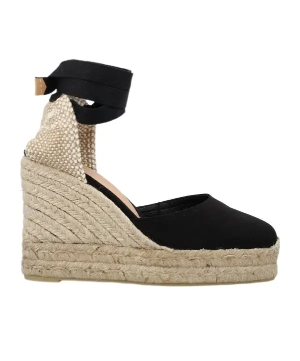 CastaÑer Carina Ankle-tie Wedge Espadrilles - Nude