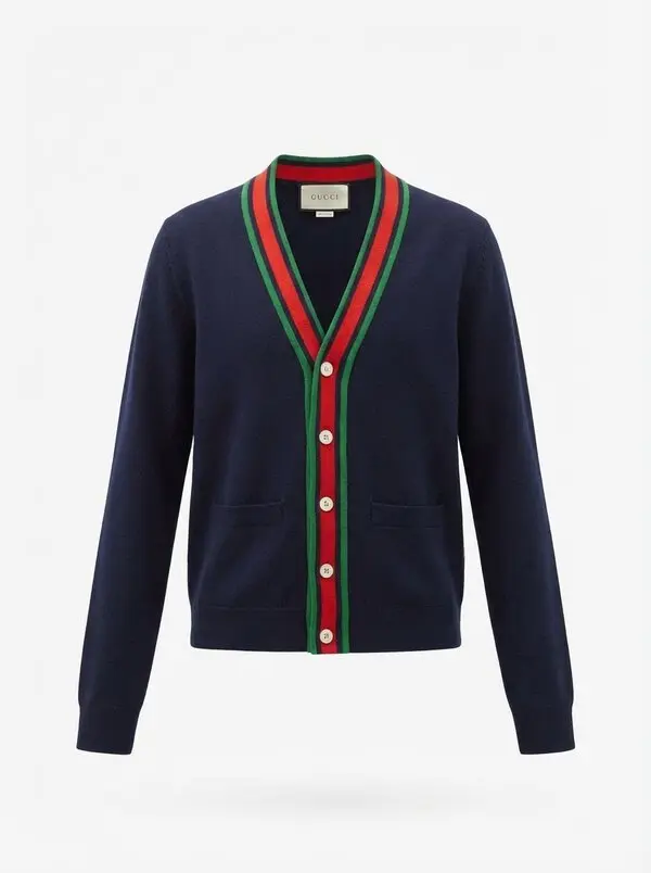 Gucci Wool Knitted Cardigan - Black