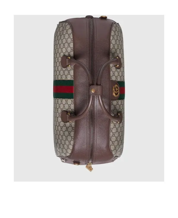 Gucci Gg Supreme Web Band Duffle Bag